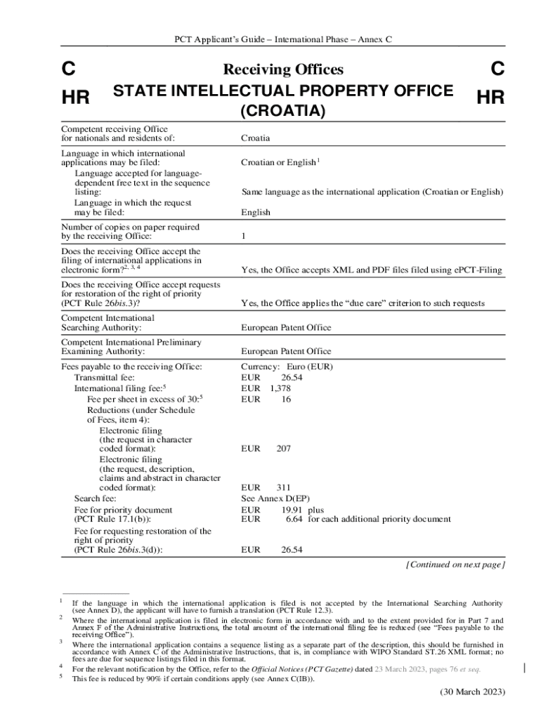 Fillable Online What is a PCT Receiving Office (RO) and International ... Fax Email Print ...
