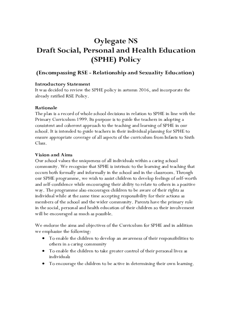 Fillable Online Relationship and Sexuality Education Junior and Senior ... Fax Email Print ...