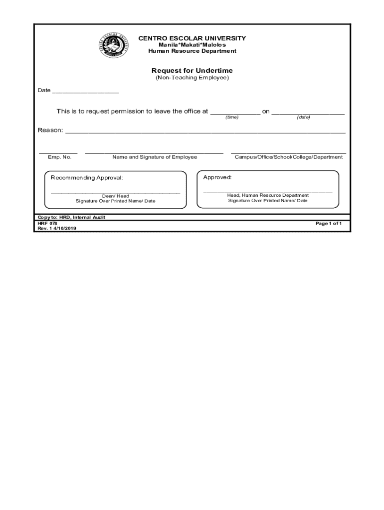 Fillable Online Fillable HRF 136 Request for Overtime Work.pdf Fax Email Print - pdfFiller