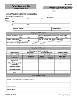 Fillable Online Filling out the City-Parish Employment Application Fax ...