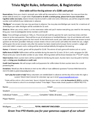 Fillable Online Basic Trivia Night Rules and Formats: How They Work Fax ...