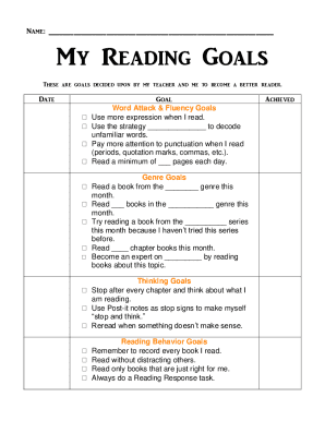 Fillable Online IEP Goals for Reading: What They Look Like Fax Email ...