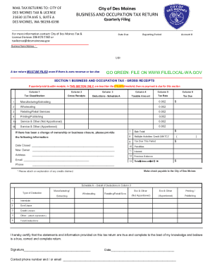 Fillable Online MAIL TAX RETURNS TO: CITY OF Fax Email Print - pdfFiller