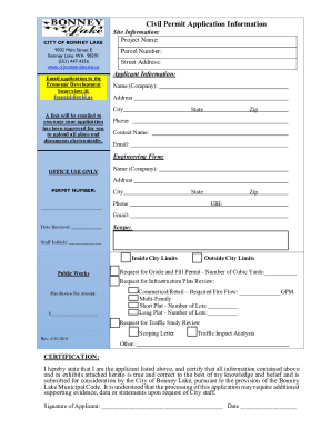 Fillable Online Civil Permit Application Form Fax Email Print - pdfFiller