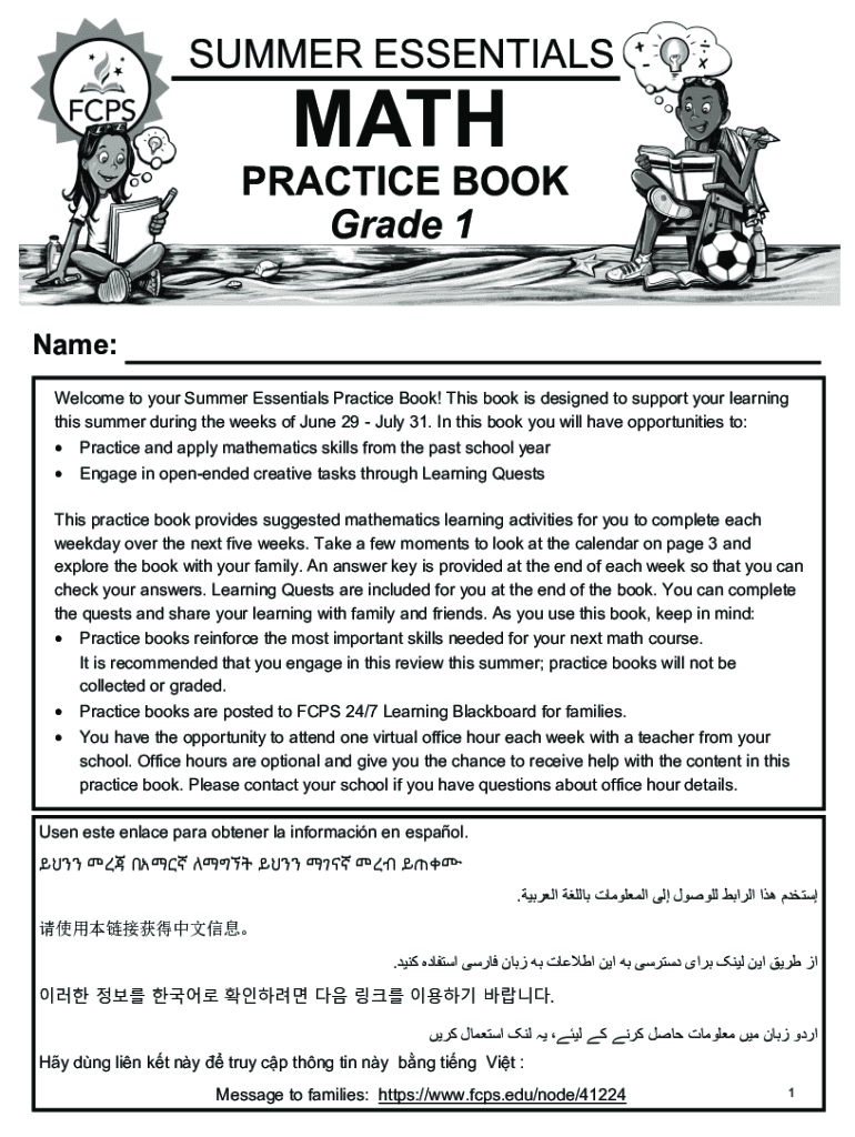 Fillable Online PRACTICE BOOK Grade 1 Fax Email Print - pdfFiller