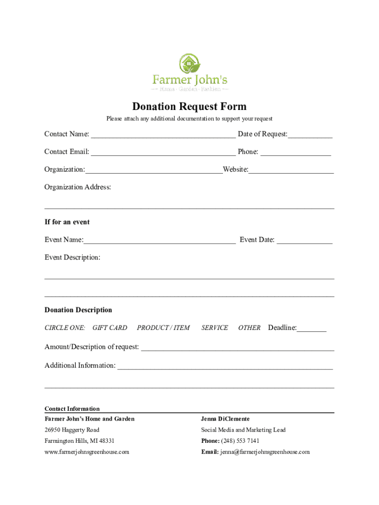 Fillable Online donation request form boston Fax Email Print - pdfFiller