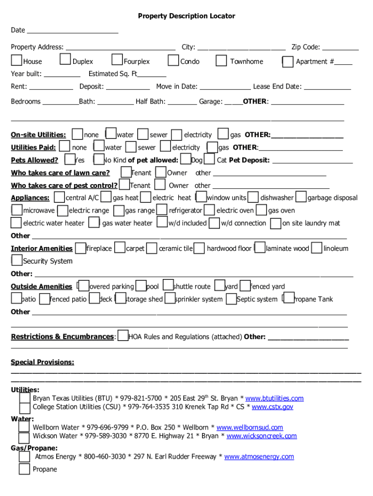 Fillable Online Locator-Description-Form.pdf Fax Email Print - pdfFiller