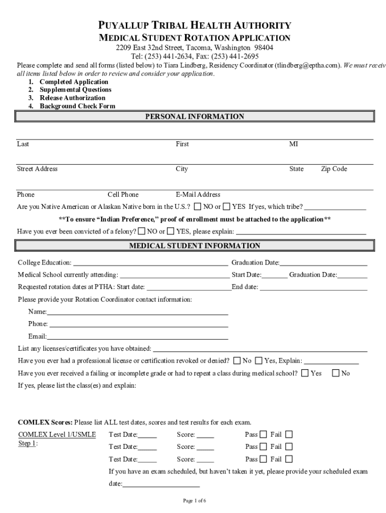 Fillable Online Medical Student Application Fax Email Print - pdfFiller