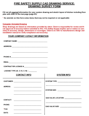 Fillable Online DRAWING SURVEY FORM Fax Email Print - pdfFiller