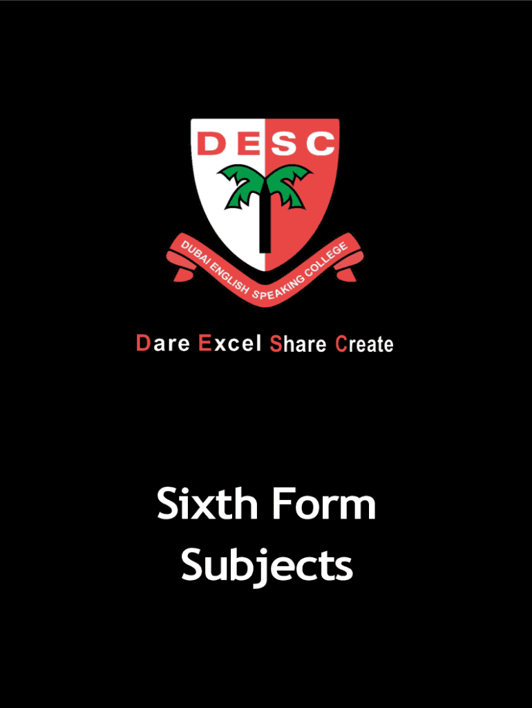 Fillable Online Welcome to DESC Sixth Form Fax Email Print - pdfFiller