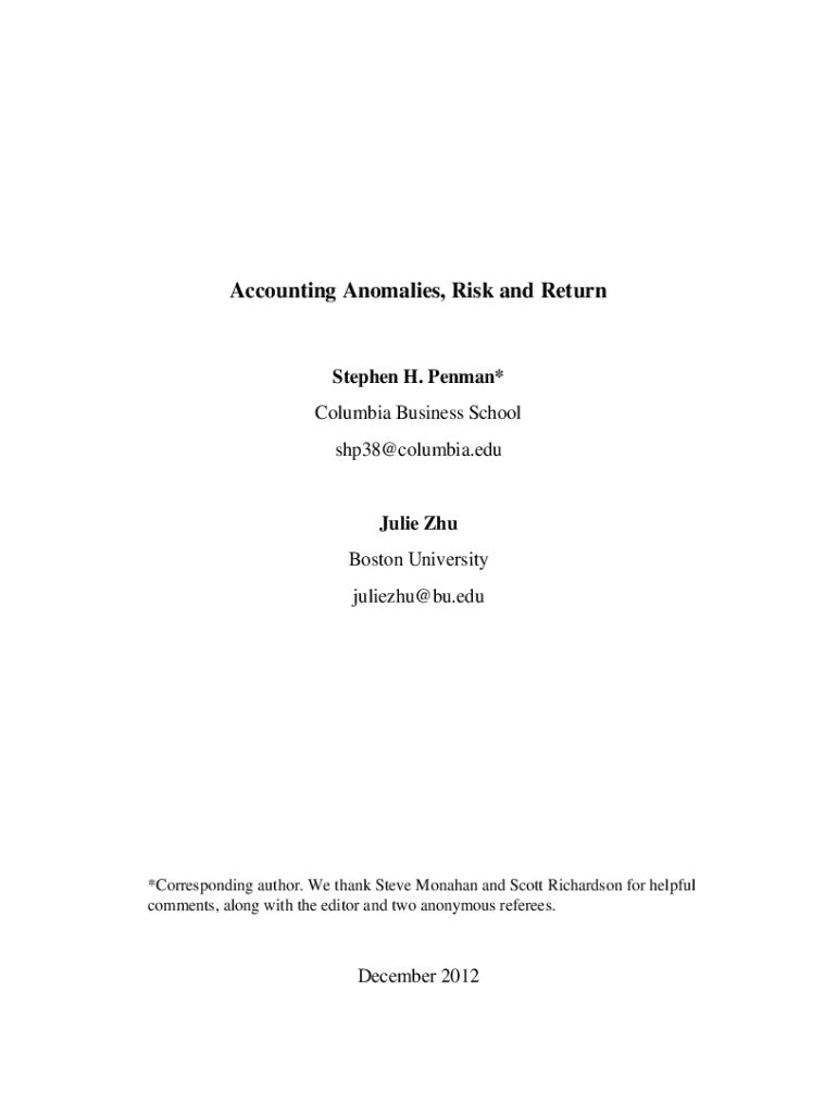 Fillable Online Accounting Anomalies, Risk and Return - cloudfront.net ... Fillable Online Accounting Anomalies, Risk and Return - cloudfront.net ...