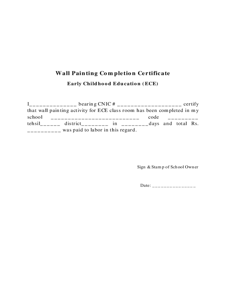 Fillable Online Early Childhood Education Foundations Certificate Fax ...