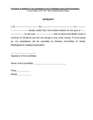 Fillable Online 1. Prepare this affidavit on non judicial stamp paper ...