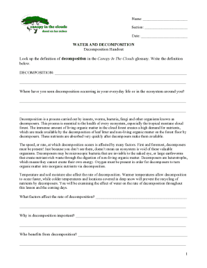 Fillable Online Decomposition Reaction - Definition, Types, Examples ...