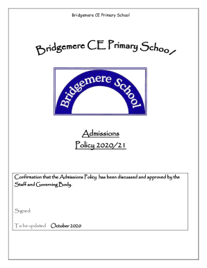 Fillable Online Pembridge CE Primary School - Admission Arrangements ...