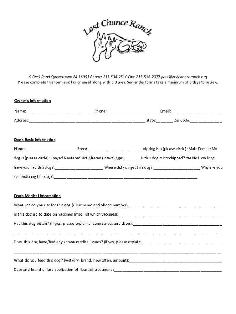 Fillable Online Surrender Forms Fax Email Print - pdfFiller