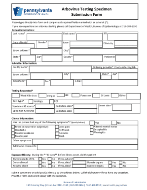 Fillable Online Specimen Submission & Reagent Ordering Forms Fax Email ...