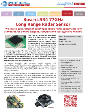Fillable Online Bosch LRR4 77GHz Long Range Radar Sensor - System Plus ...