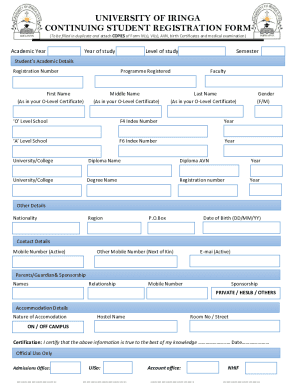 Fillable Online Introduction of a unified registration form for persons ...