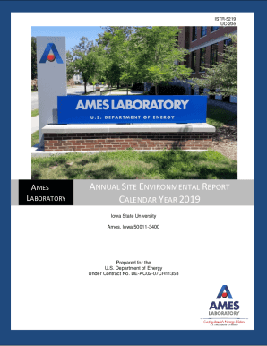 Fillable Online Ames Laboratory annual site environmental report ...