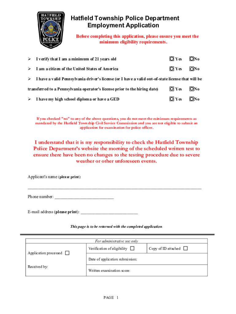 Fillable Online Muhlenberg Police Department Job Application Fax Email Print - pdfFiller