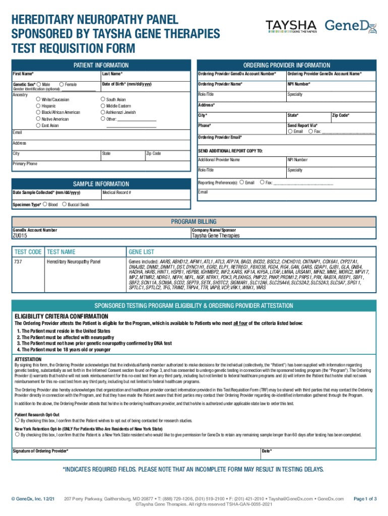 Fillable Online RAPID SEQUENCING TEST REQUISITION FORM Fax Email Print ...