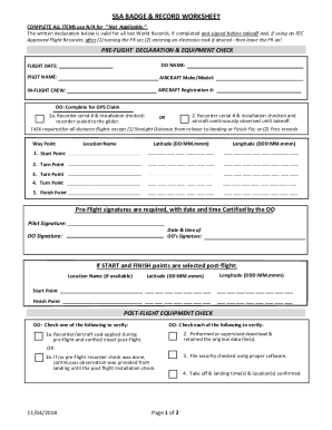 Fillable Online SSA BADGE & RECORD WORKSHEET Fax Email Print - pdfFiller