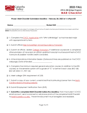 Fillable Online LPN-to-RN Bridge Application for Gateway's Nursing ...