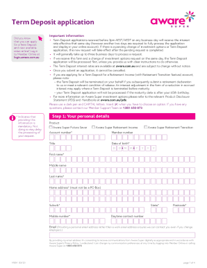 Fillable Online Term Deposit: Definition, How It's Used, Rates, and How ...