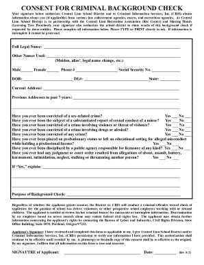 Fillable Online Criminal Records Check and Disqualifying Offenses Fax ...