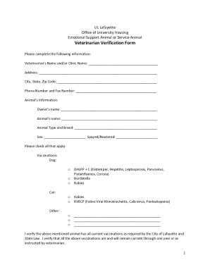 Fillable Online Verification of Disability and ESA Request Form ...