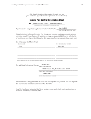 Fillable Online Generic School IPM Plan Template Fax Email Print ...