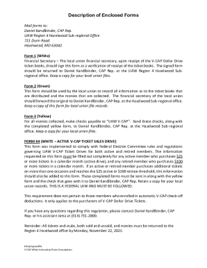 Fillable Online Description of Enclosed Forms Fax Email Print - pdfFiller