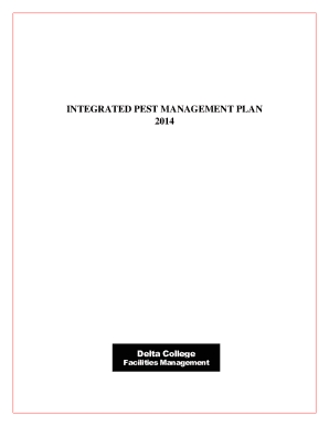 Fillable Online Strategic Plan for Integrated Pest Management for the ...