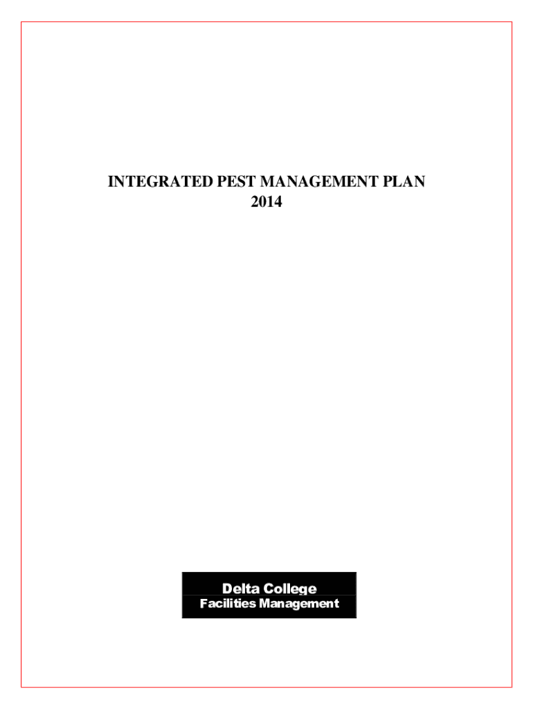 Fillable Online Strategic Plan for Integrated Pest Management for the ...