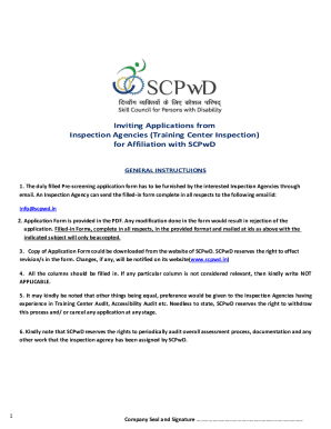 Fillable Online Application Form For Affiliation of Assessment Agencies ...