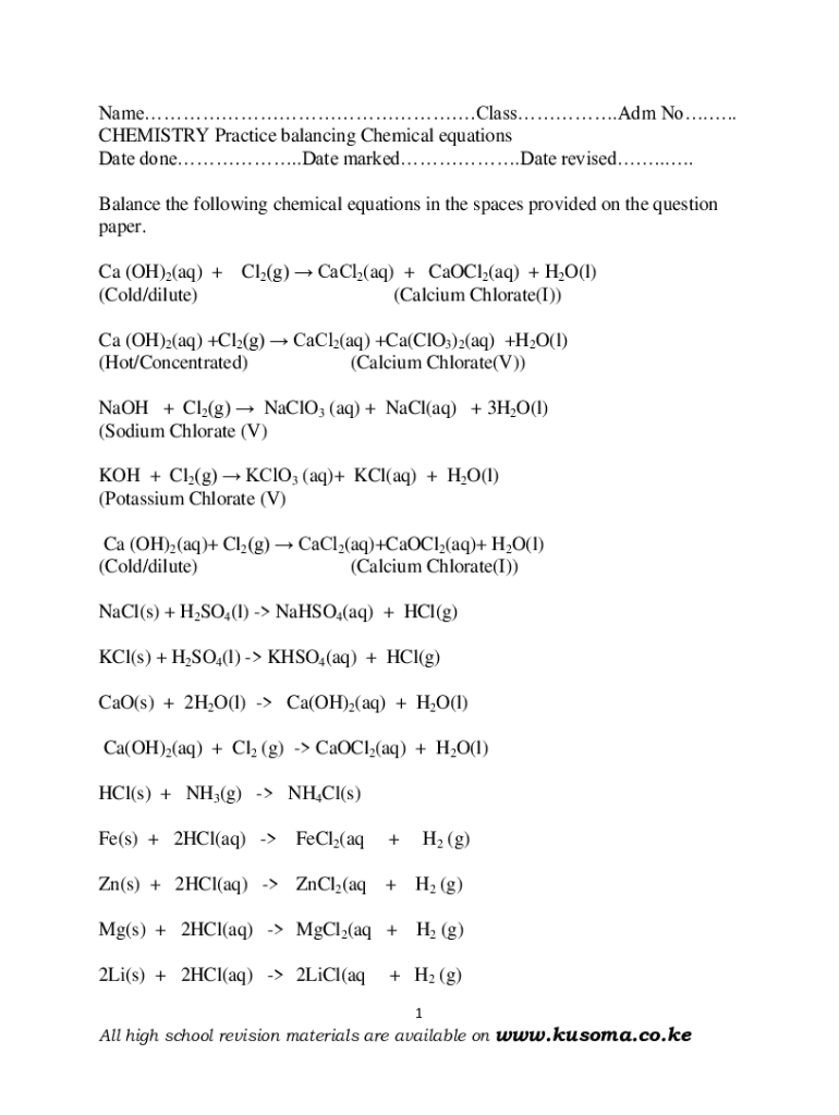 Fillable Online Practice Form 2 Sample ExamsPDFAmmoniumSolubility Fax ...