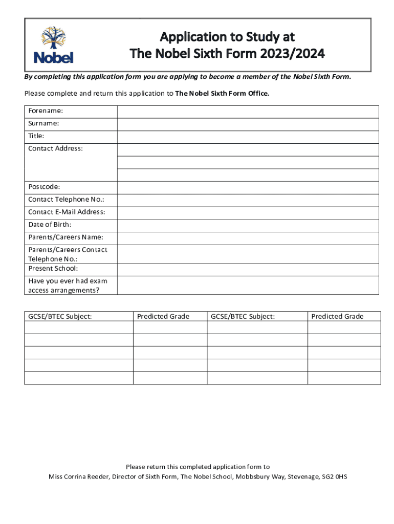 Fillable Online By completing this application form you are applying to ...