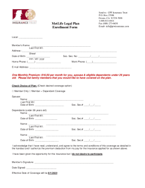 Fillable Online MetLife Legal Plans: Register Fax Email Print - pdfFiller