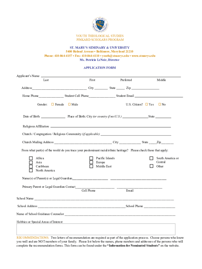 Fillable Online https://stmarys.edu/the-center-for-continuing-form ...