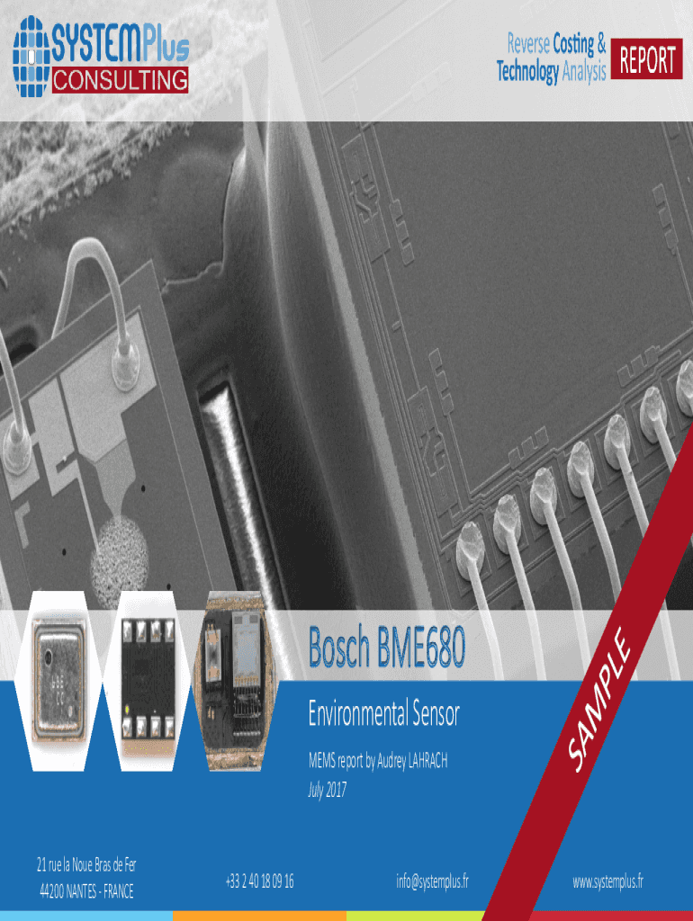 Fillable Online Bosch BME680 Environmental Sensor - System Plus Consulting. Bosch BME680 ...
