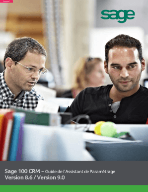 Fillable Online documentation sage Sage 100 CRM - Guide de l'Assistant de Paramtrage Version ...