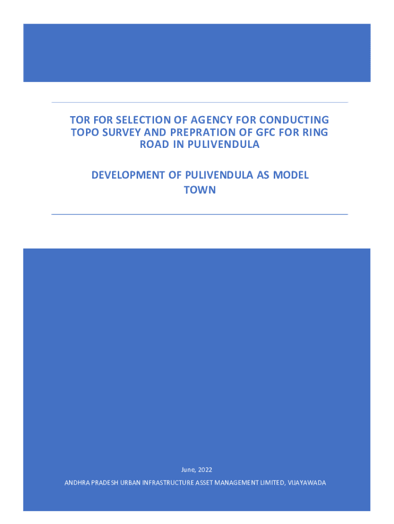 Fillable Online TOR for Ring Road in Pulivendula.pdf Fax Email Print ...