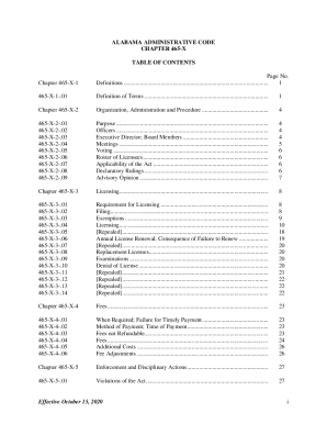 Fillable Online hblb alabama Definition Of Terms, Ala. Admin. Code r ...