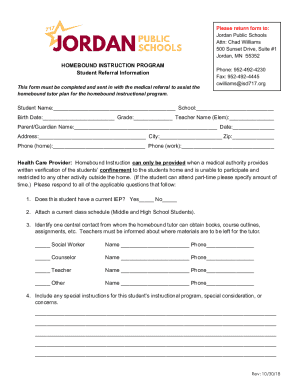 Fillable Online Non-EC Referral Form for Homebound Services Fax Email ...