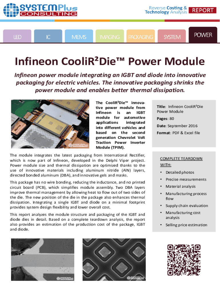 Fillable Online Infineon CooliRDie Power Module - System Plus ...