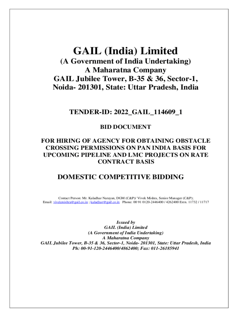Fillable Online GAIL (India) Limited (A Govt. of India Undertaking) A ...