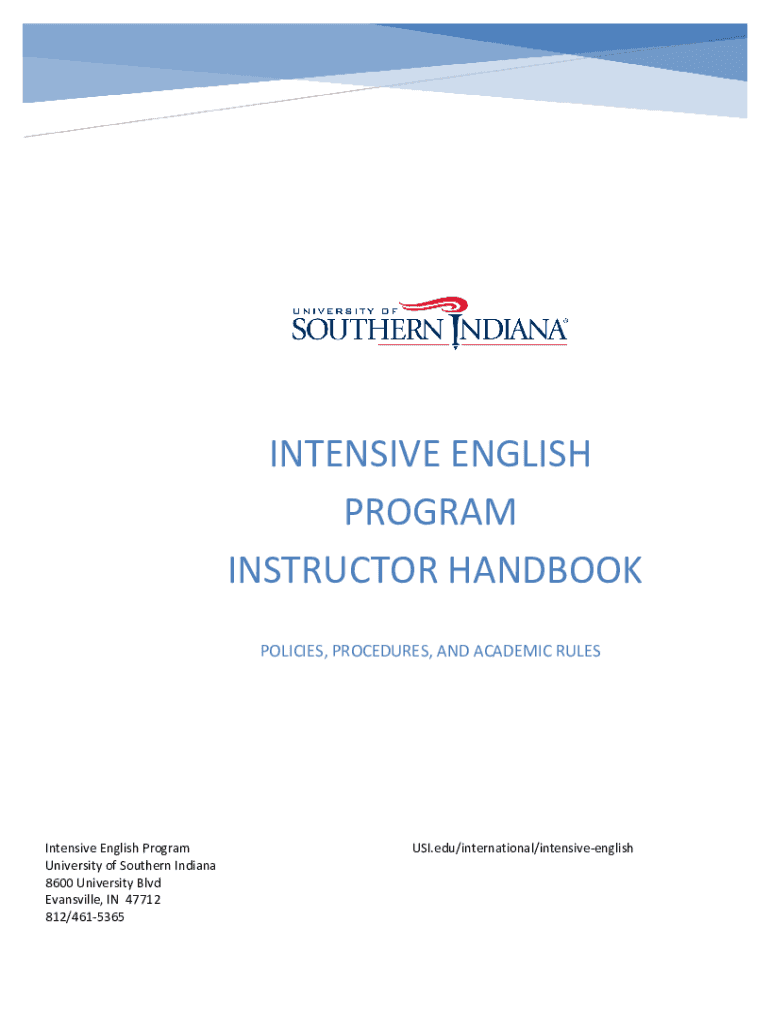 Fillable Online Intensive English Program - University of Southern ...