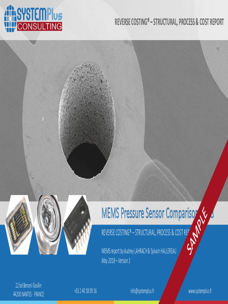 Fillable Online MEMS Pressure Sensor Comparison 2018 - System Plus ...
