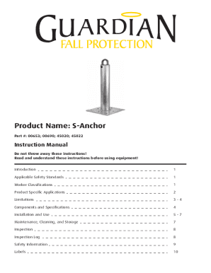 Fillable Online Code Blue 40058 Anchor Bolt Kit, 1 & 9 Series - ADI ...